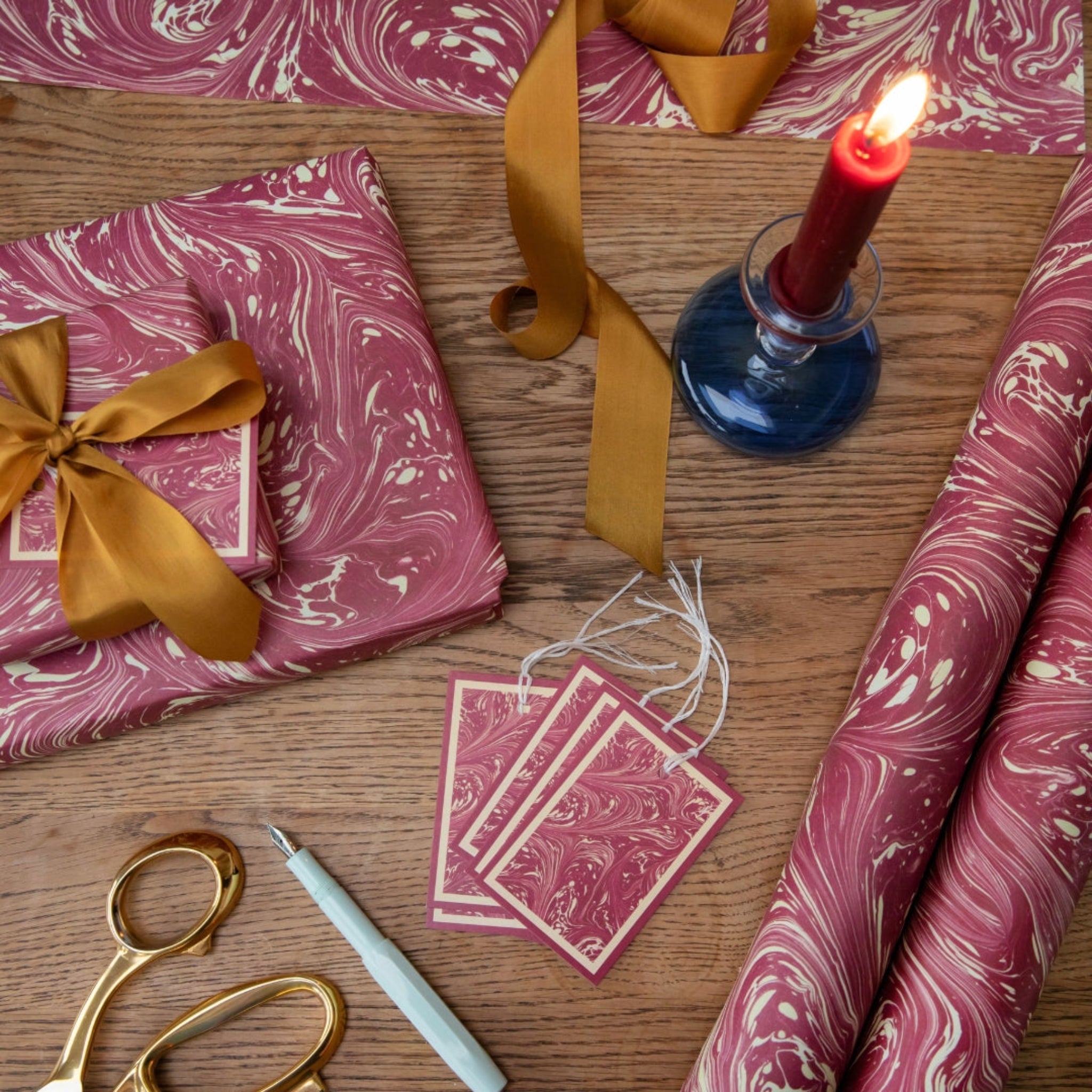 Claret Marbled Wrapping Set – Issy Granger