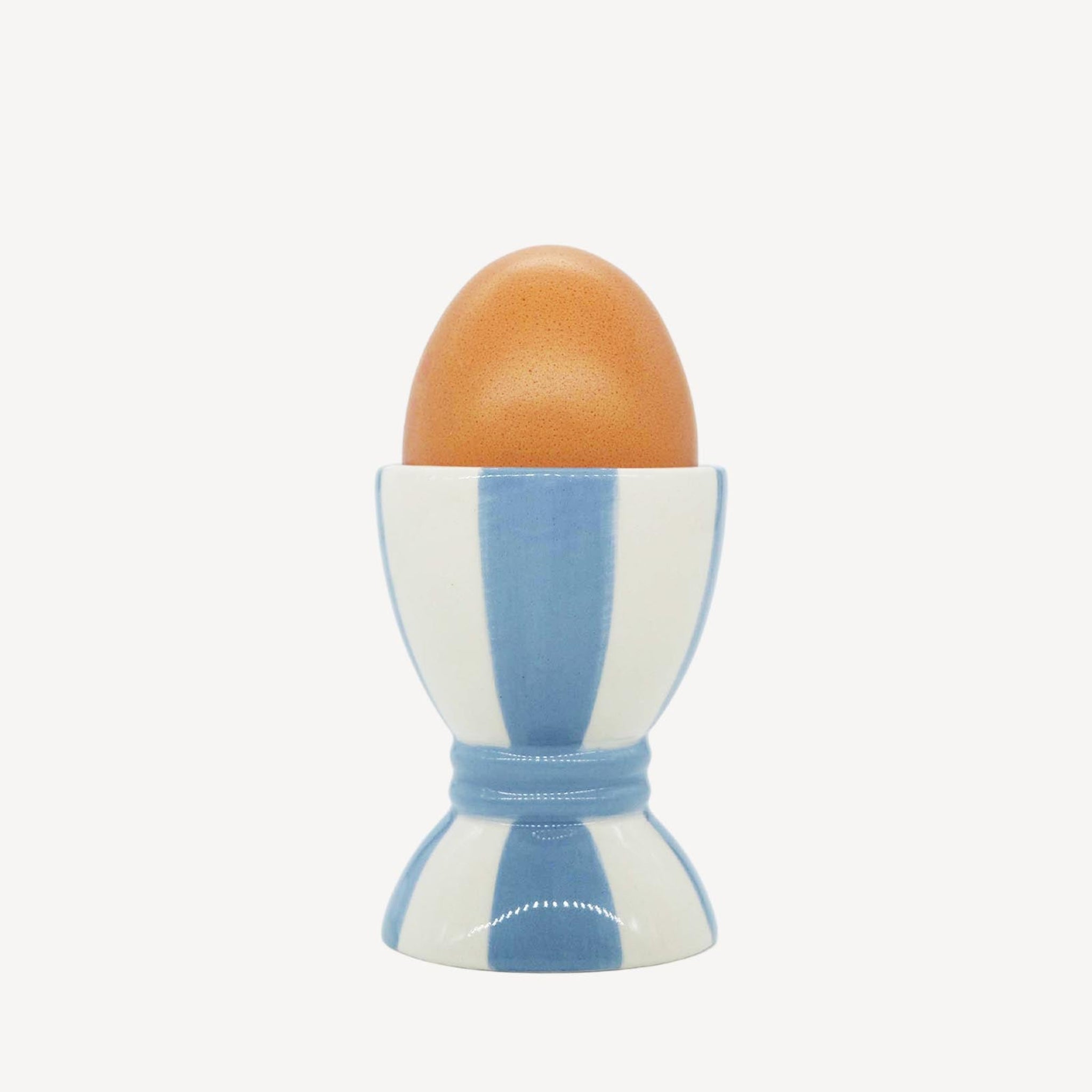 Striped Egg Cup - Blue | Hand-Painted in Portugal | Issy Granger